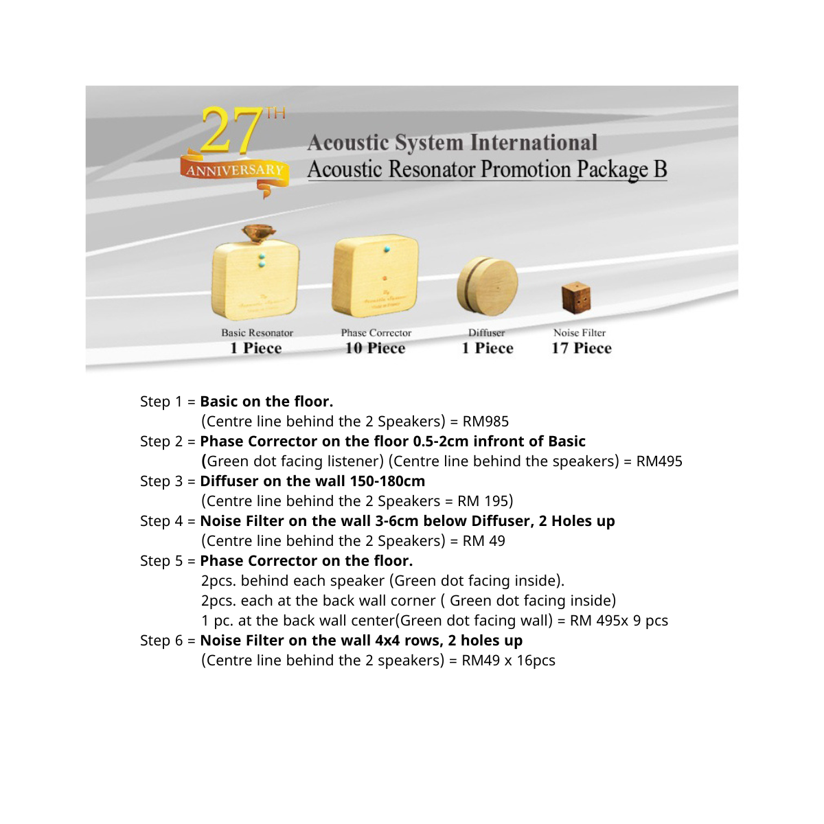 A.S.I AcousticResonator Promotion Package B(Made In France) – CMY